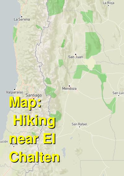 Map: Hiking near El Chalten | Budget Your Trip
